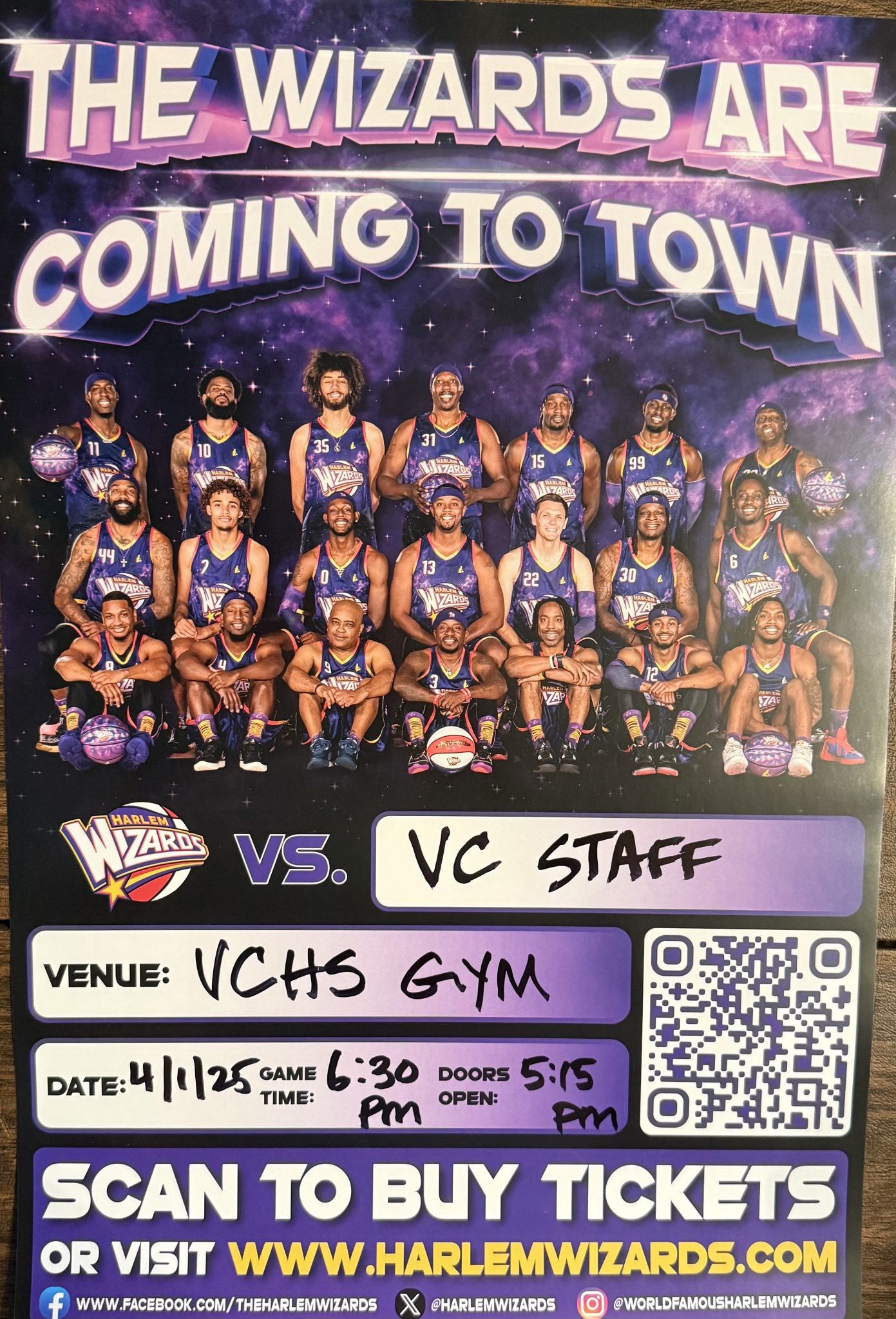 VCHS Hosting The Harlem Wizards Game on April 1 - Valley Central School ...